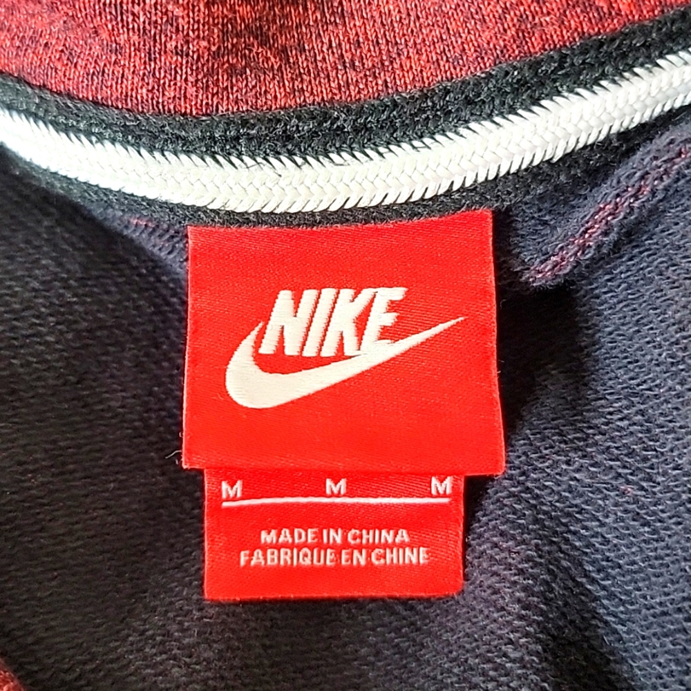 Nike Red Label Hoodie Red & Black Vintage Size M - Gem